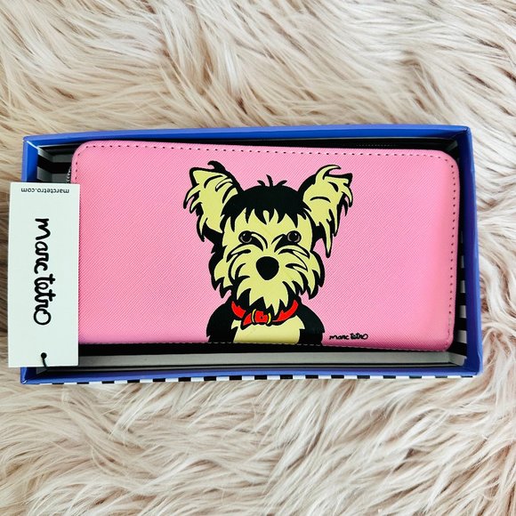 Marc Tetro | Bags | Marc Tetro Yorkie Terrier Zippy Faux Saffiano ...